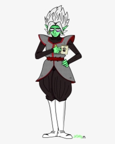 Zamasu Drinking Tea - Cartoon, HD Png Download , Transparent Png Image ...