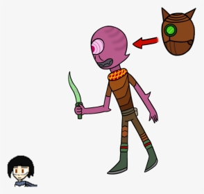 Alien Hitman - Cartoon, HD Png Download , Transparent Png Image - PNGitem