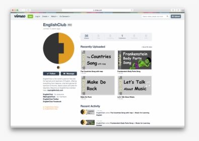 Https - //vimeo - Com/englishclub, HD Png Download , Transparent Png ...