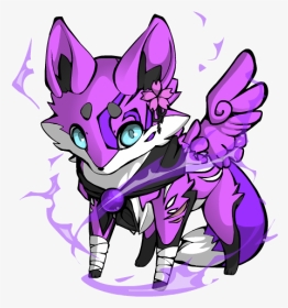 Drawing Fox Magical - Purple Fox, HD Png Download , Transparent Png ...