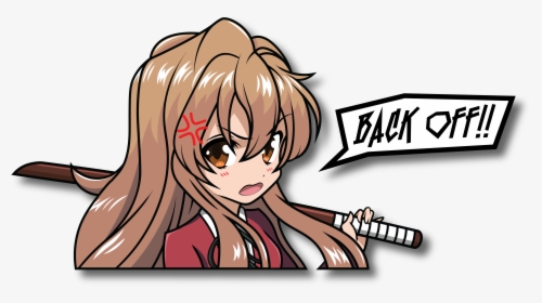 Image Of Taiga Back Off - Cartoon, HD Png Download , Transparent Png ...