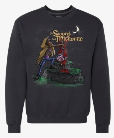 The Sword And Michonne Premium Crewneck Sweatshirt, HD Png Download ...