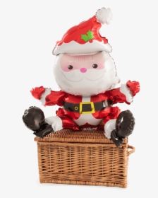 Sitting Santa - Stuffed Toy, HD Png Download , Transparent Png Image ...