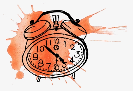 Morning Drawing Clock - Alarm Clock Drawing Easy, HD Png Download ...