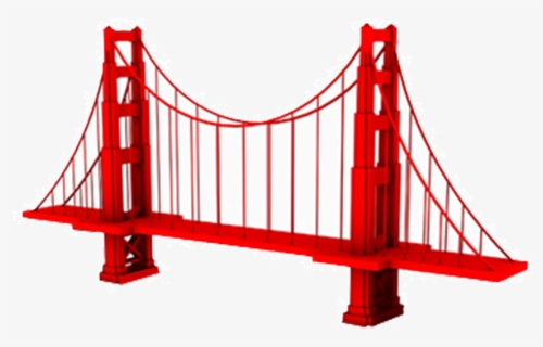 Elevated Medium Golden Gate Bridge , Png Download - Suspension Bridge ...