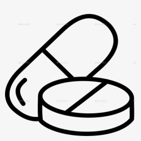 Pills Drawing, HD Png Download , Transparent Png Image - PNGitem