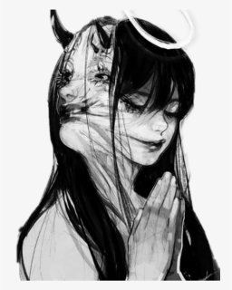 🖤 Dark Creepy Anime Icon Horror Scary - Sukone Tei, HD Png Download ...