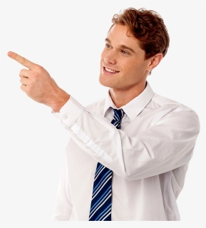 Men Pointing Left Png Image - Guy In Suit Transparent, Png Download ...