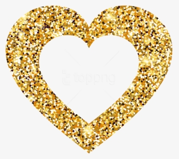 Golden Hearts Cliparts - Transparent Background Gold Heart Clipart, HD ...