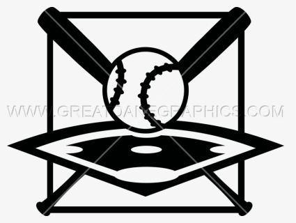 Baseball Diamond Clipart Black And White, HD Png Download , Transparent ...