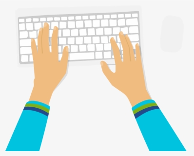 Hands Typing On Keyboard Png, Transparent Png , Transparent Png Image ...