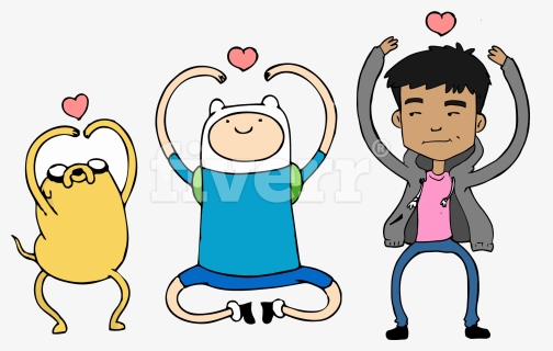 At Family Portrait - Adventure Time Baby Finn And Jake, HD Png Download ...