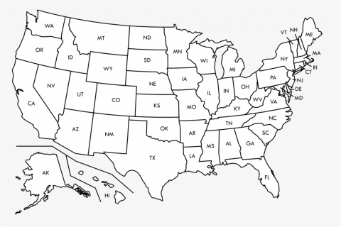 Blank West Coast Map, HD Png Download , Transparent Png Image - PNGitem