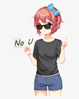 Glitch Sayori Sprites, HD Png Download , Transparent Png Image - PNGitem