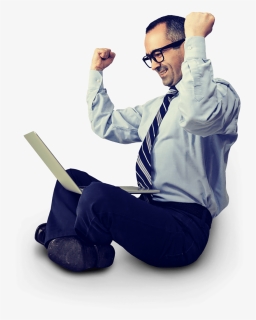 Laptop With Man Png, Transparent Png , Transparent Png Image - PNGitem