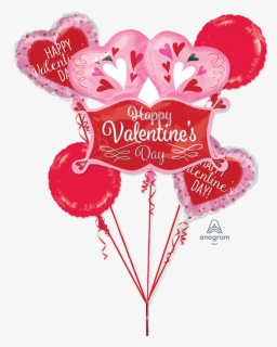 Valentine S Day Pink Heart Balloons Clip Art Imageu200b - Transparent ...