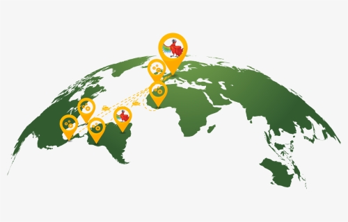 Globe Wire-frame Model Grid World Map - Transparent Globe Vector Png ...