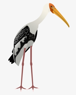Stork Vector Svg - Clipart Flying Stork Png, Transparent Png ...